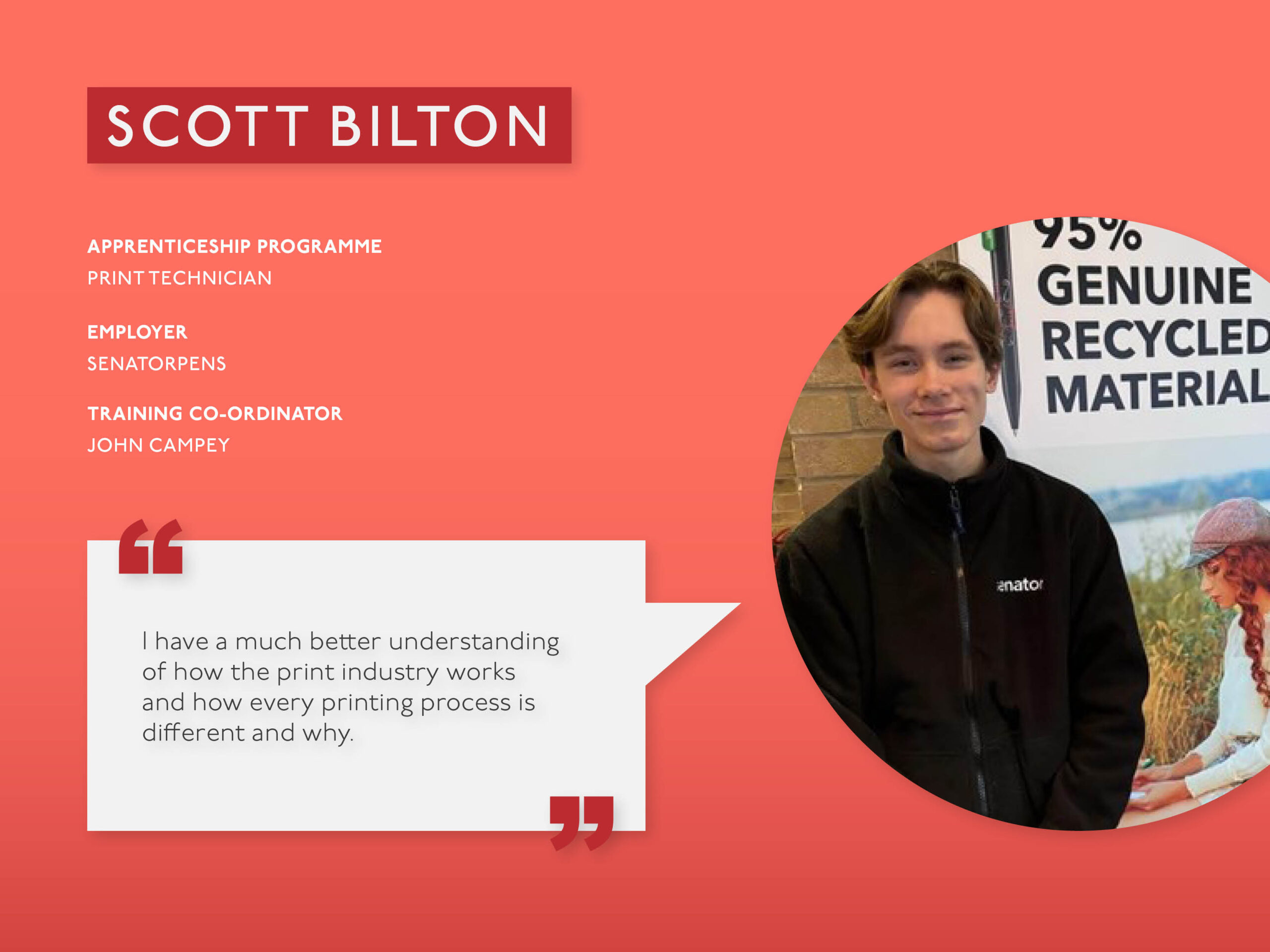 Scott Bilton - Senator Pens - BPIF Training