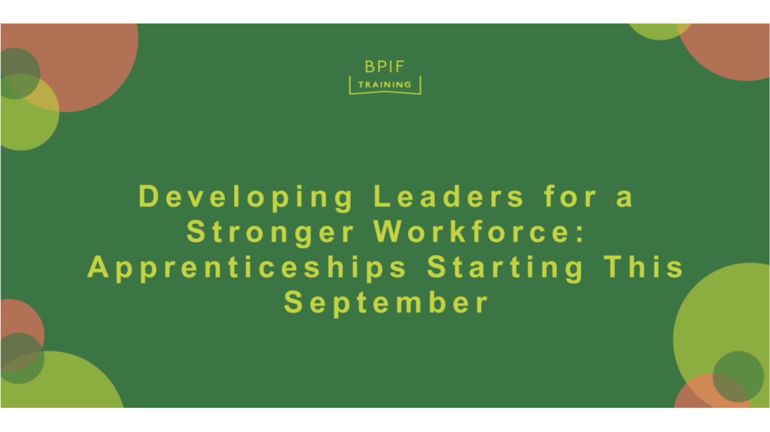 Developing Leaders for a Stronger Workforce: Apprenticeships Starting ...